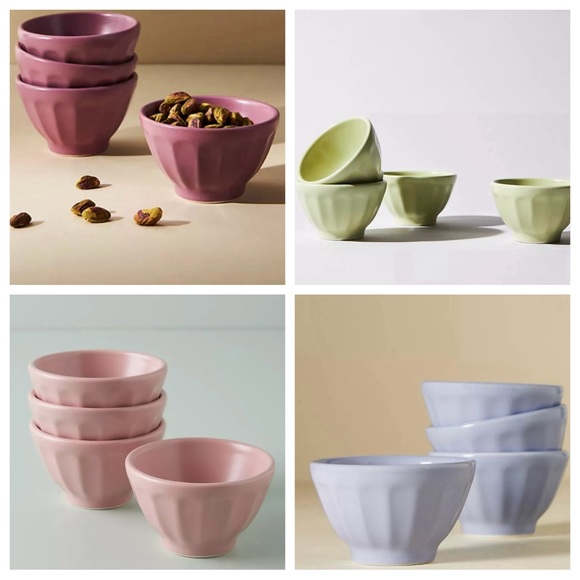 Anthropologie | Dining | Anthropologie Set Of 4 Mini Matte Latte Bowls ...